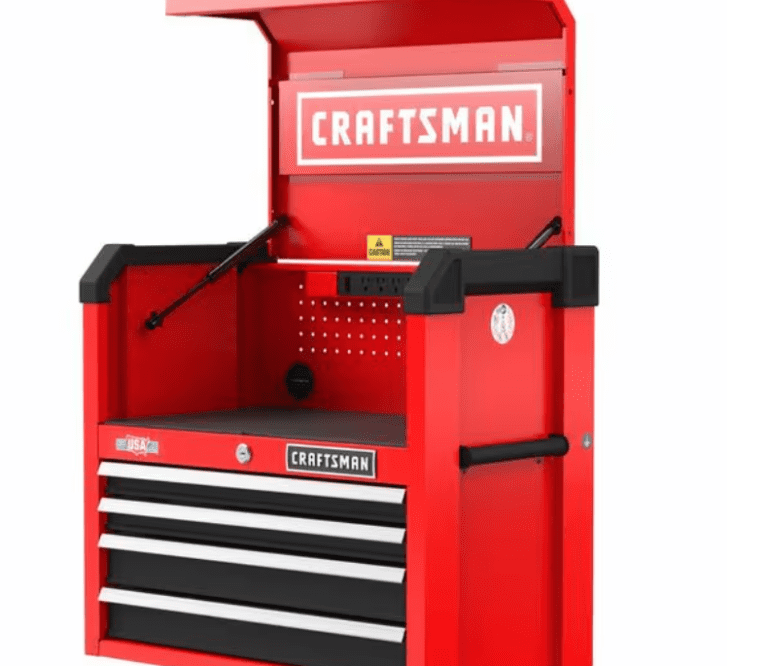 Craftsman Open Tool Chest, 4 Drawer, Red, Steel - Spray Foam Systems