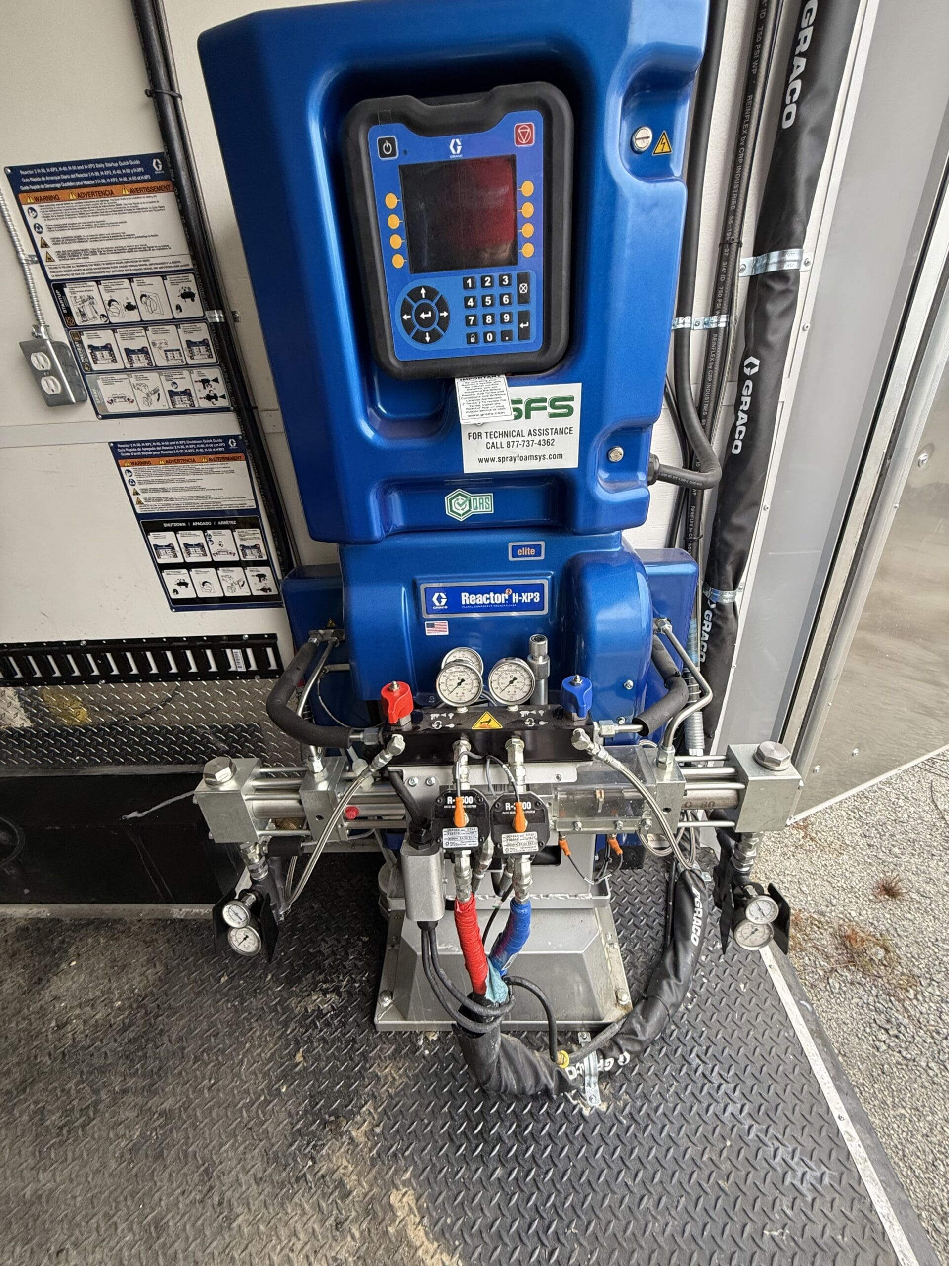 Used H-XP3 Spray Foam and Coatings Rig, 20' Trailer, (2) T3 Transfer ...