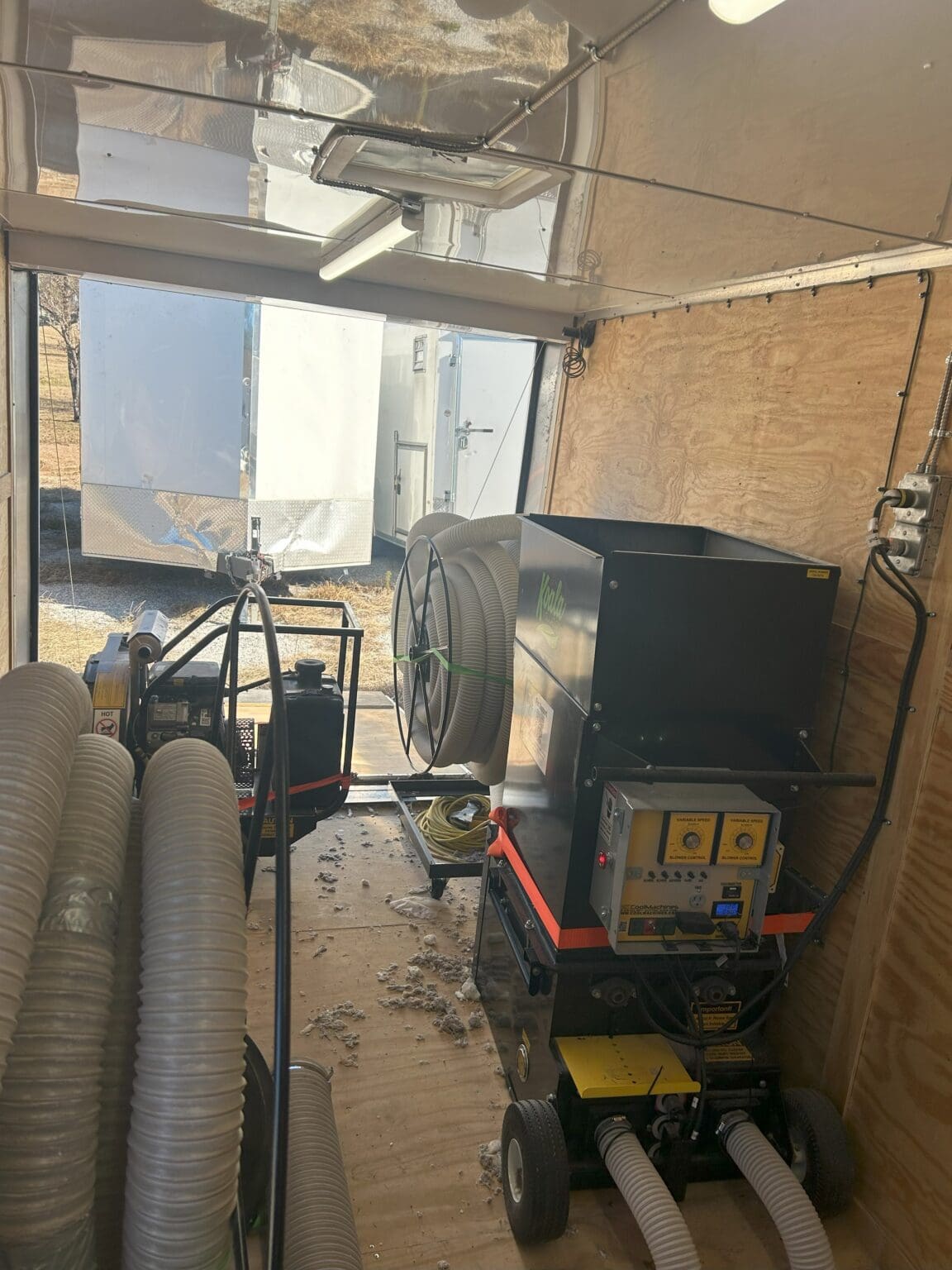 Used Fiber Blowing Rig, Cool Machines CM1500, 150' Hose, Insulation ...