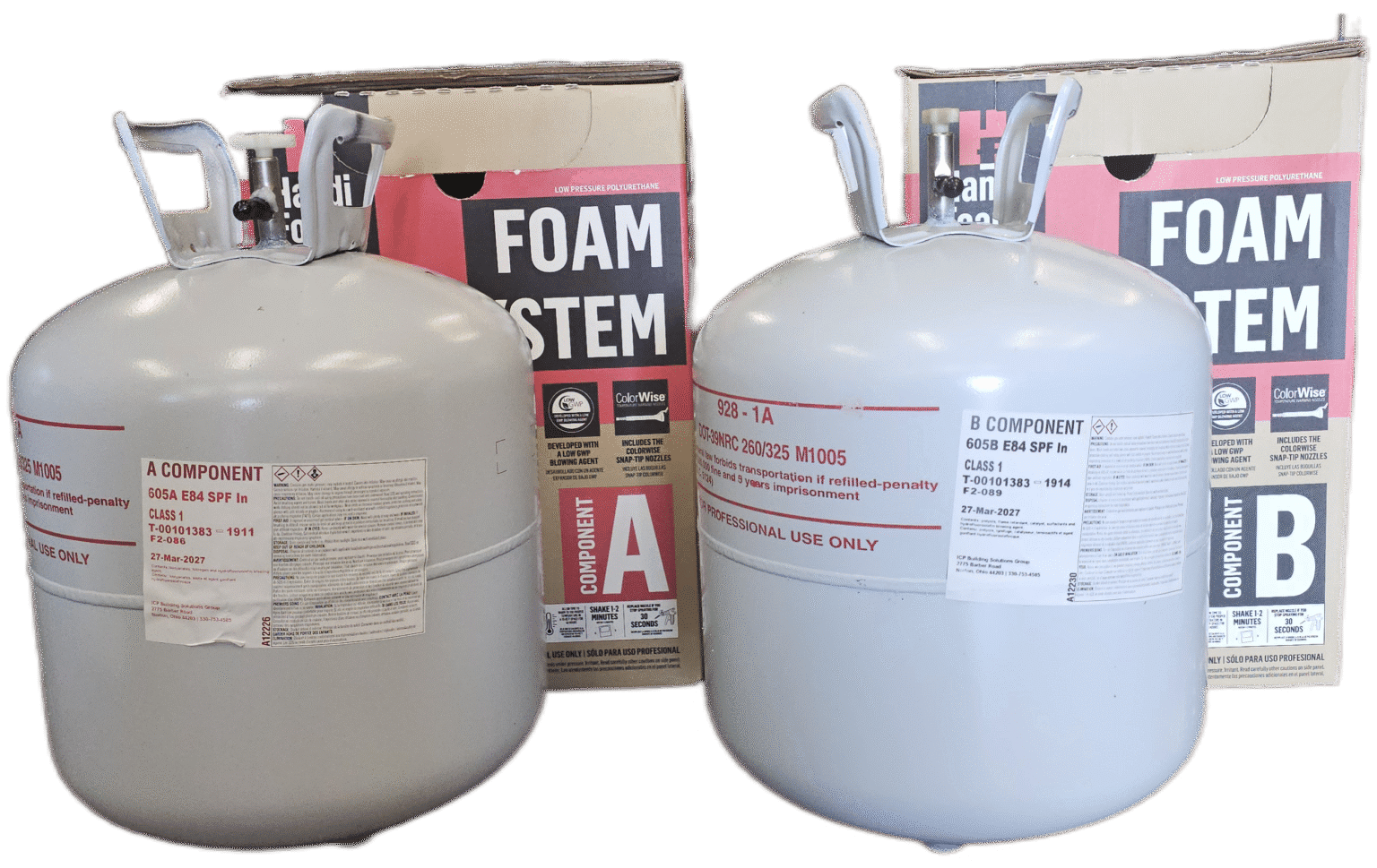 Handi-Foam E84 (HFO) II-605 Spray Foam Insulation Kit