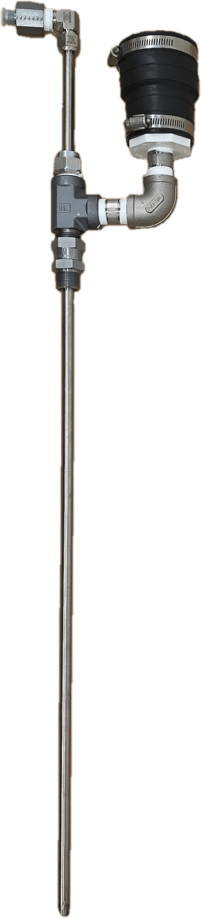 Recirc to Drum Drop Tube Assembly A & B Adjustable