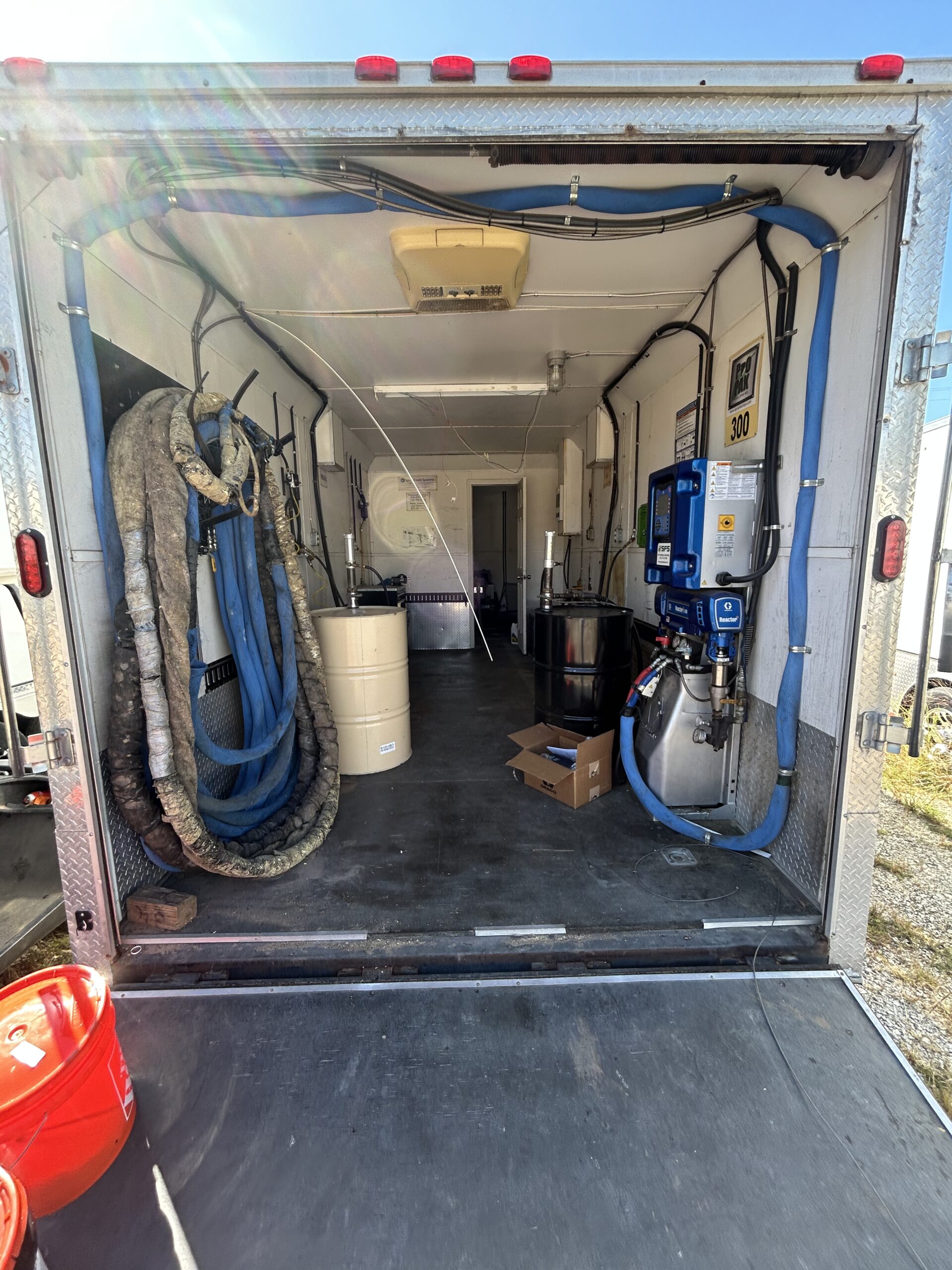 Used 2016 Reactor 2 E30 Spray Foam Rig, 24' Ramp-Door Trailer, 210 ...