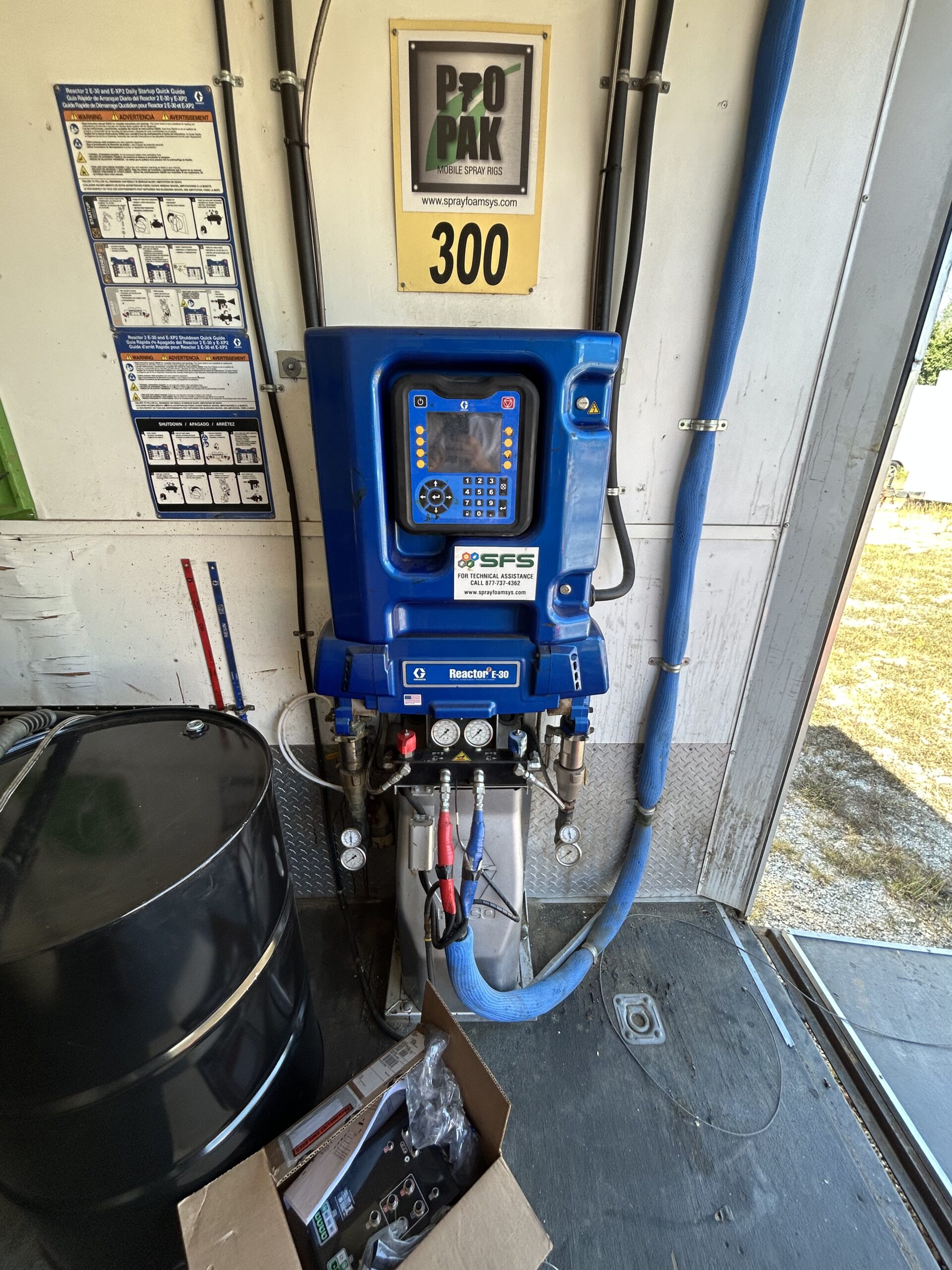 Used 2016 Reactor 2 E30 Spray Foam Rig, 24' Ramp-Door Trailer, 210 ...