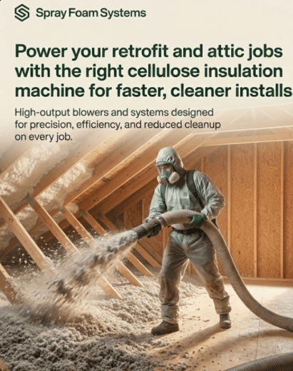 Cellulose Insulation Machines for Retrofit and Attic Projects